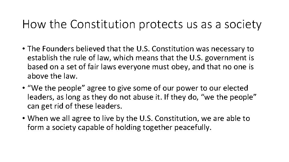 Why the Bill of Rights Matter How the