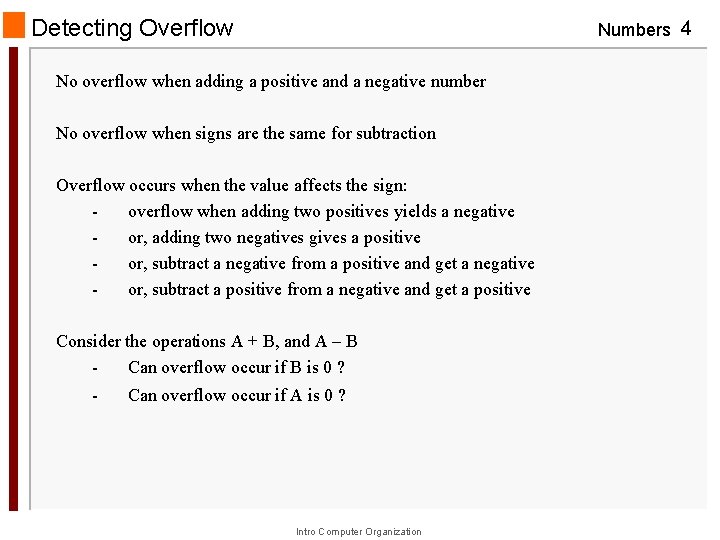 Twos Complement Operations Numbers 1 Negating a twos