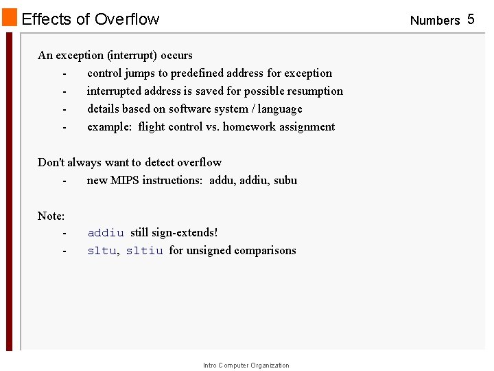 Twos Complement Operations Numbers 1 Negating a twos