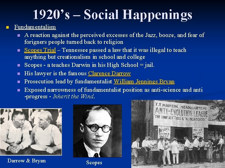 The 1920s to the 1930s Boom to Bust