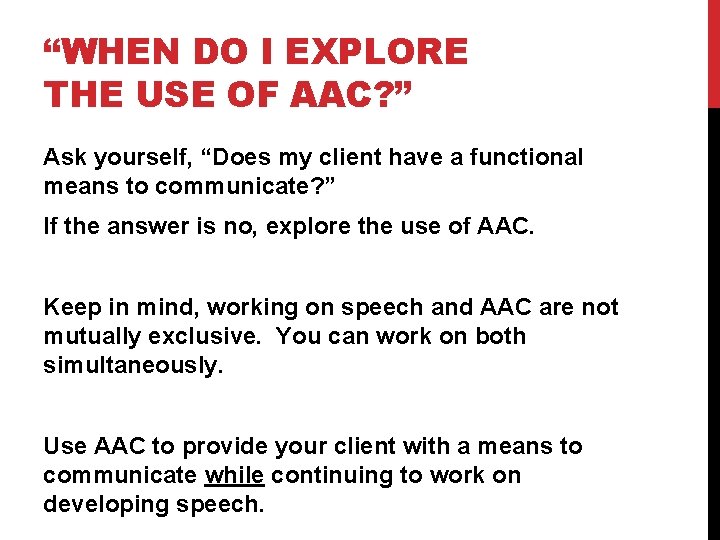 WELCOME TO AAC SUMMER 2020 WELCOME Objectives for