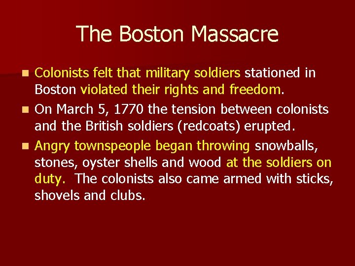 Building Colonial Unity Chapter 5 Sections 2 and