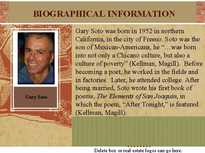 Gary SotoA Latino Poet After Tonight by Gary