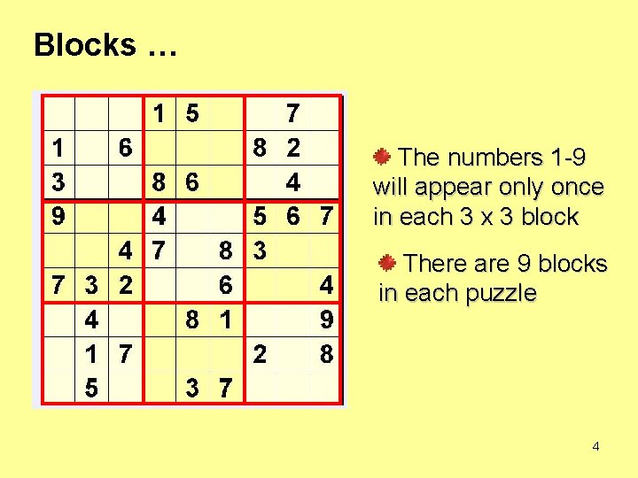 Solving a Sudoku Puzzle By Marlene Walther Rows