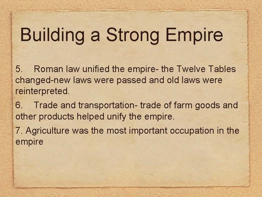 Building a Strong Empire 1 Built empire and