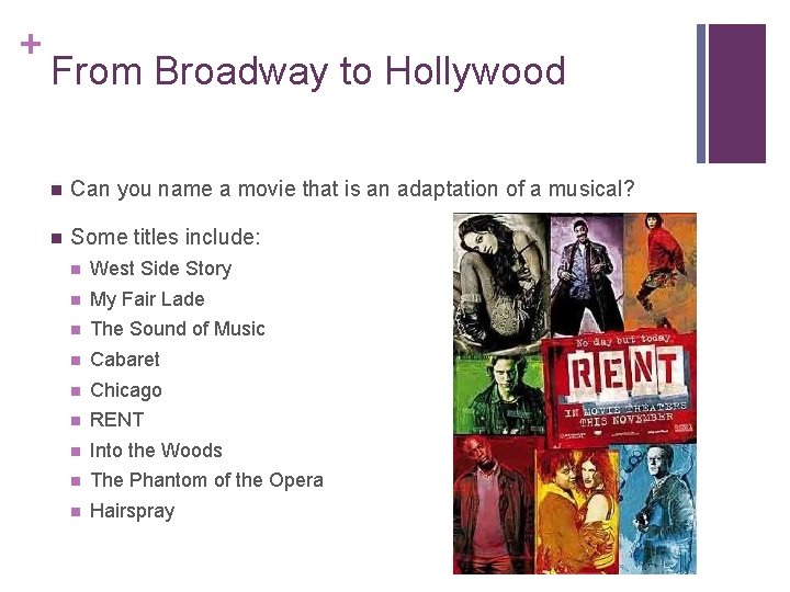Musical Theatre An Introduction What is a Broadway