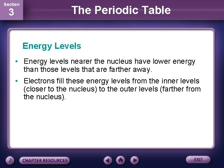 Section 3 The Periodic Table Organizing the Elements