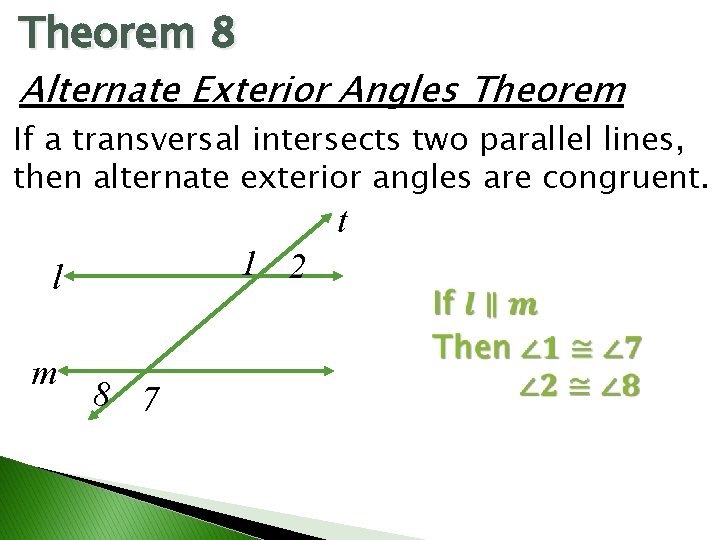 Properties of Parallel Lines Skill 15 Objective HSGCO