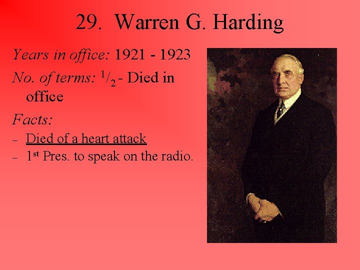 Presidents of the 20 th Century Democrat Republican
