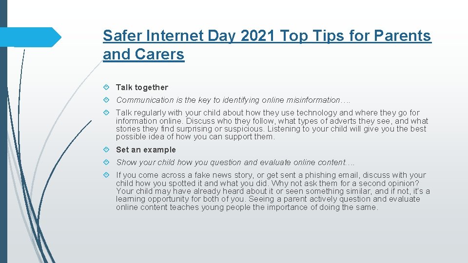 7 MINUTE BRIEFING Safer Internet Day 2021 Purpose