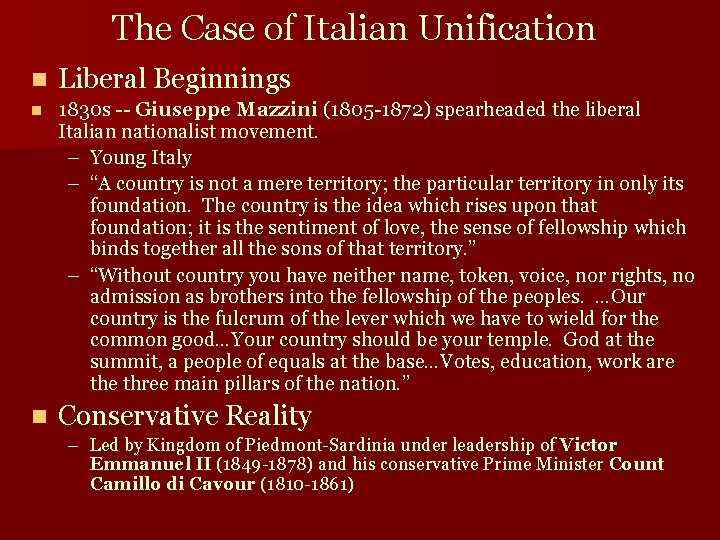 Nationalism in Europe Nationalisms Transformation From Liberal Idea