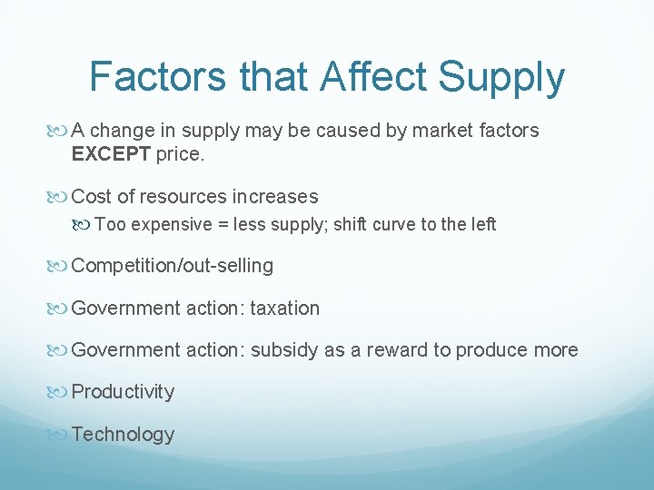 Supply and Demand Bellringer What is the law