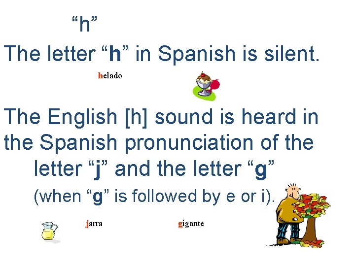 The Spanish Alphabet Class notes on Pronunciation Note