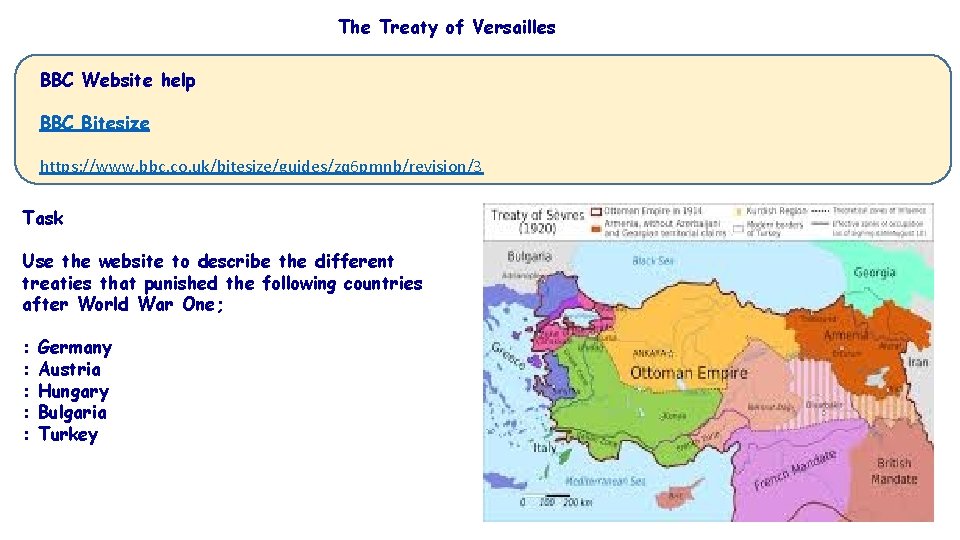 The Treaty of Versailles BBC Website help BBC