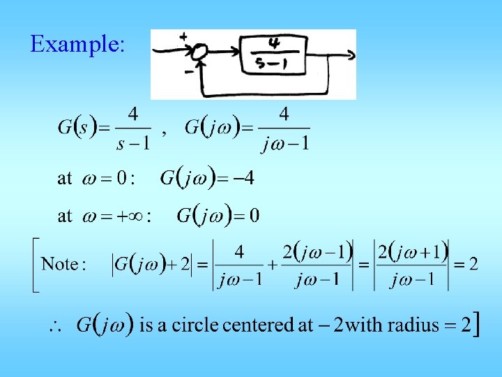 System type steady state tracking Bode plot Rs
