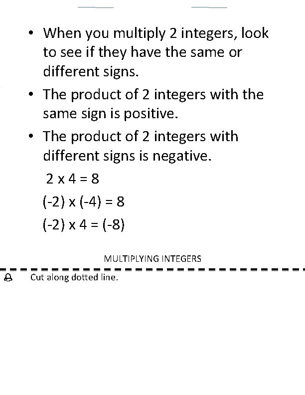 Integers The set of counting numbers their opposites