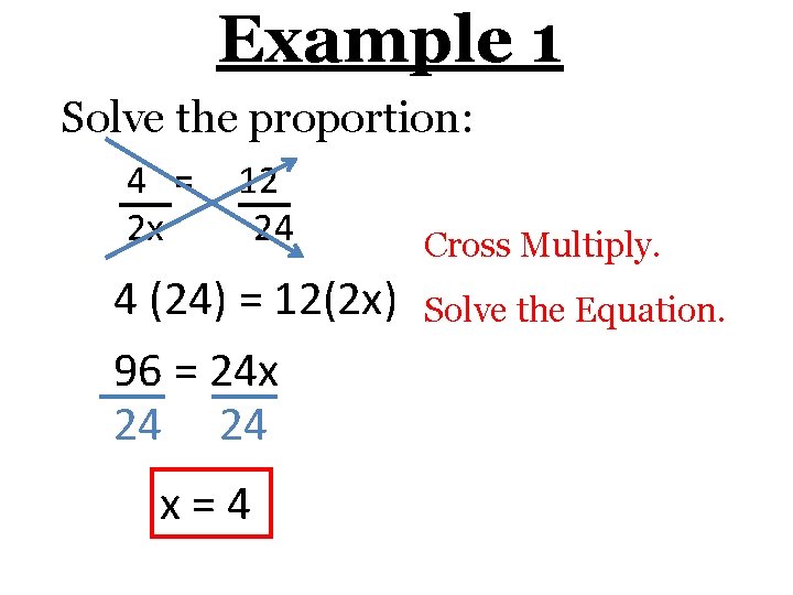 3 6 Solve Proportions Using Cross Products Vocabulary