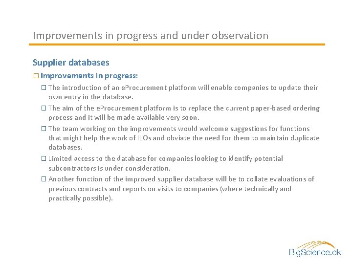 Best practices ideas for improvement of industrial return