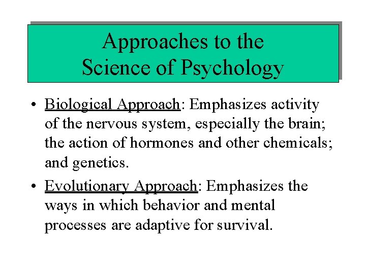 Psy 105 Introductory Psychology I David Allbritton http