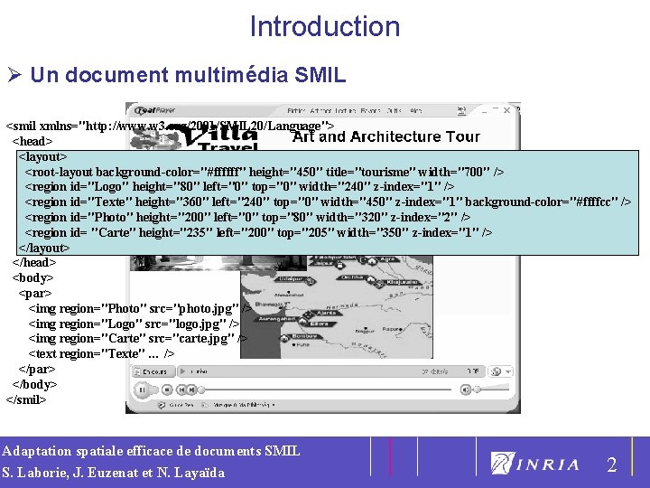 1 Adaptation spatiale efficace de documents SMIL Sbastien