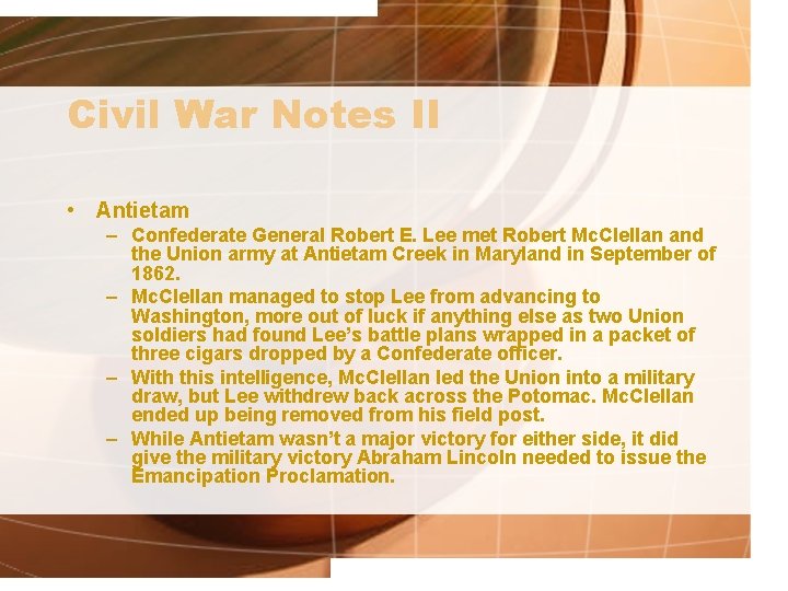 Civil War Notes I Abraham Lincoln The 16