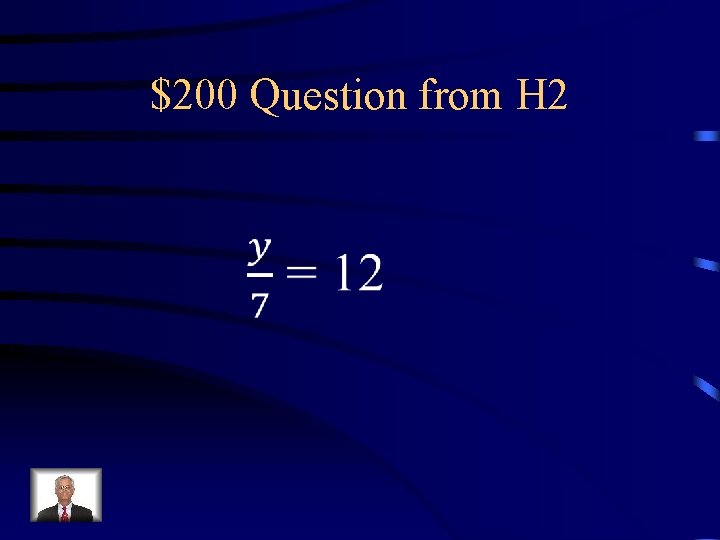 Jeopardy Basic Solving Variables on Formulas Both sides