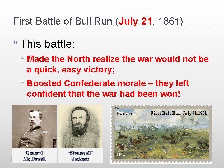 Early Battles 1861 1863 First Battle of Bull