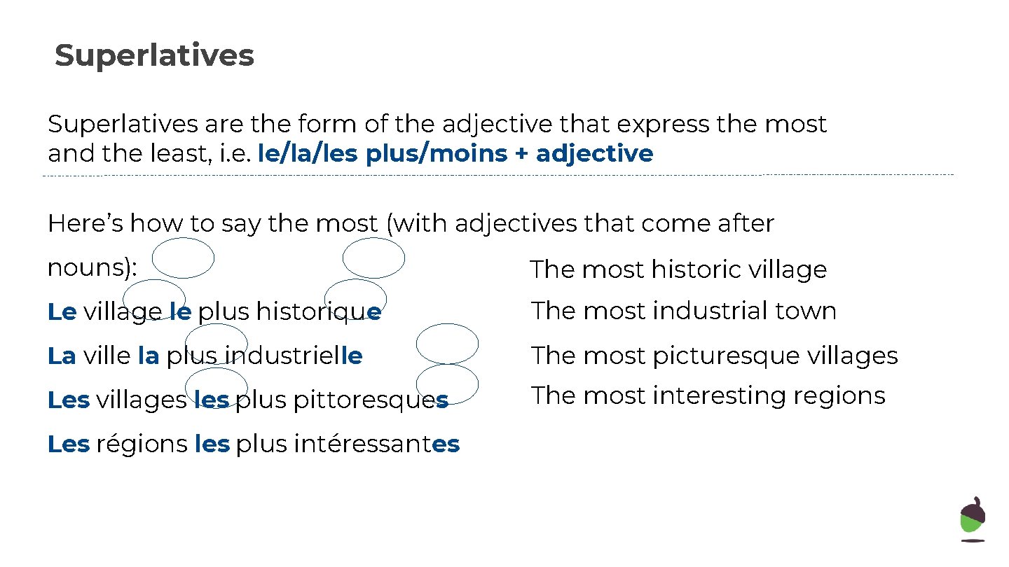 French Describing a region 4 5 Using superlatives