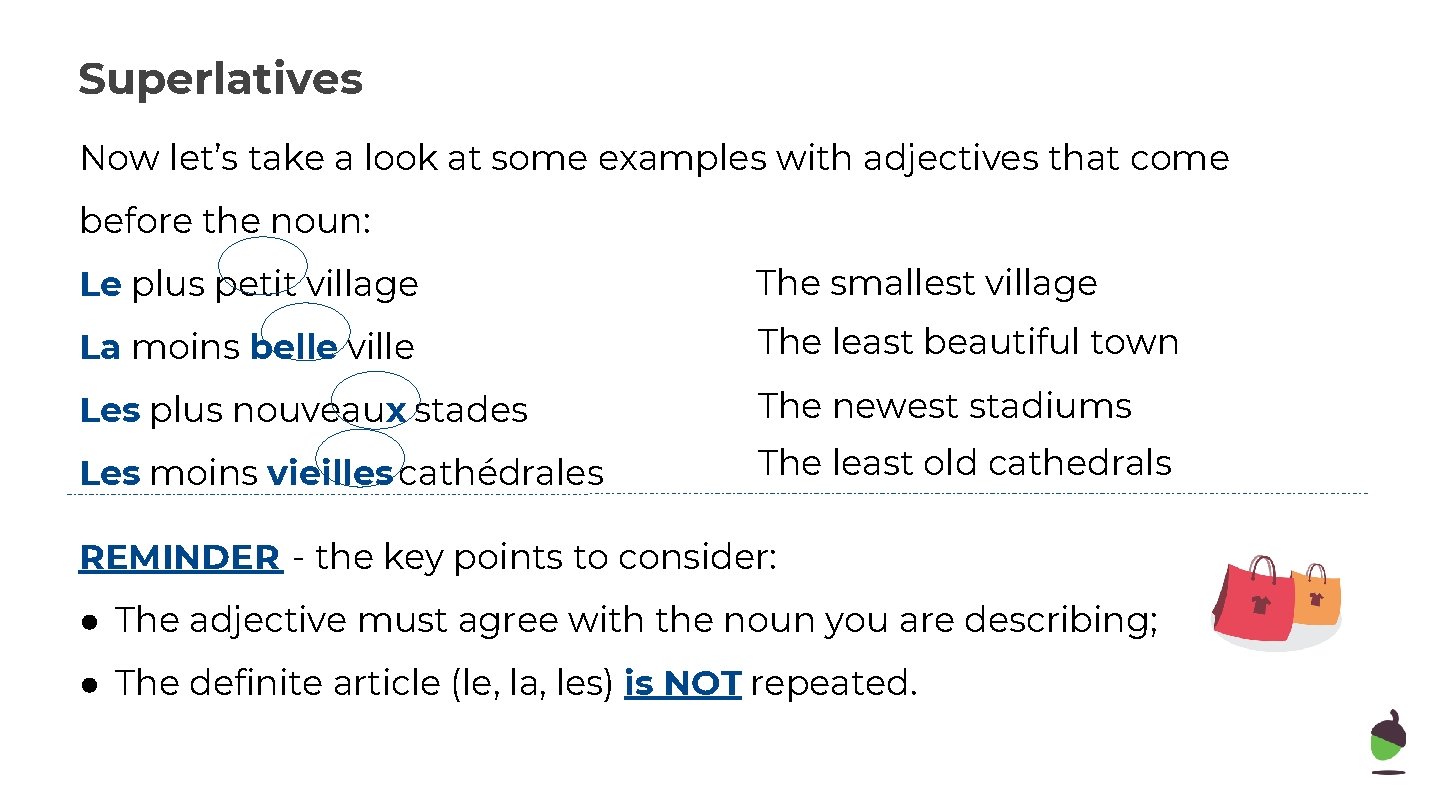 French Describing a region 4 5 Using superlatives