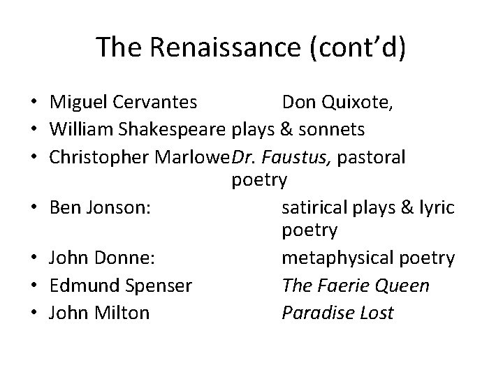 The History of World Literature 1000 BC Present