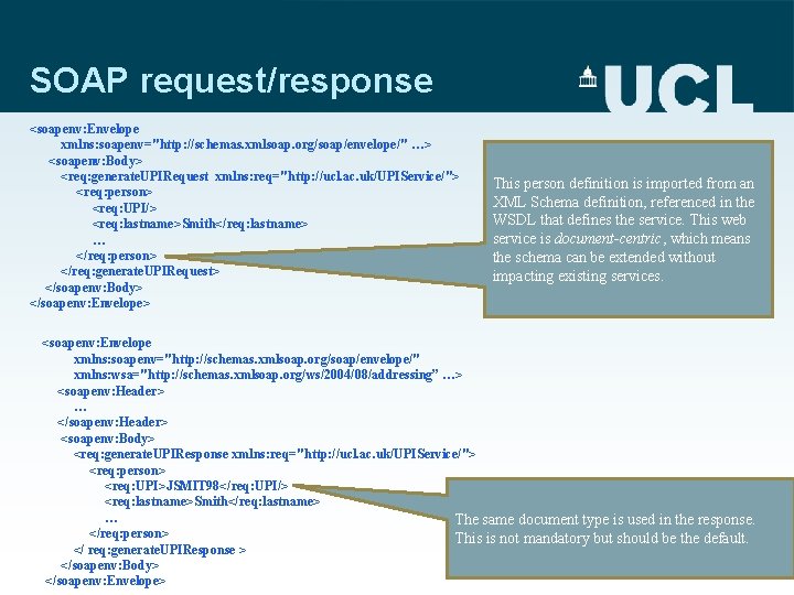 Webservices Implementing webservices at UCL Agenda What are
