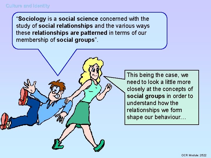 Culture and Identity Sociology may be defined as