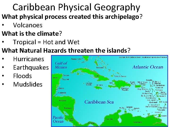 Caribbean Central South America Introduction to Caribbean Central