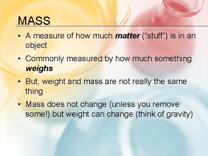 METRIC MEASUREMENT BACKGROUND The metric system also referred