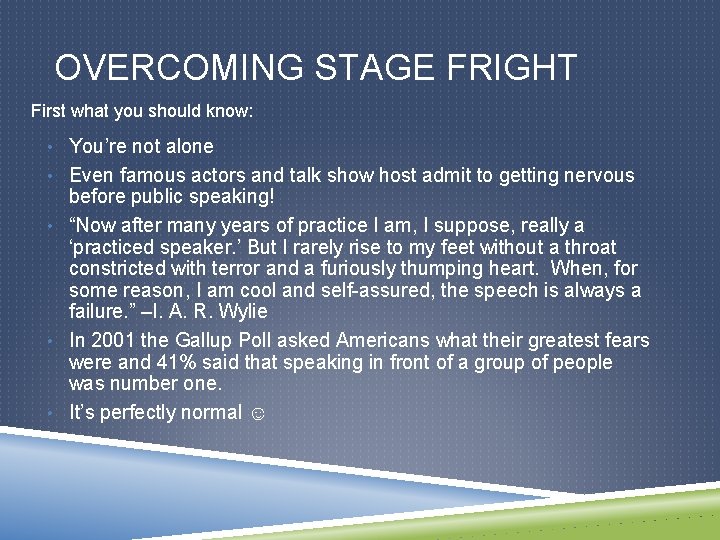 SPEAKING IN PUBLIC Chapter 1 The art of