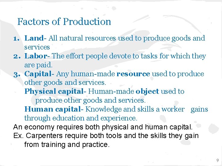 1 1 Scarcity Fundamentals of Economics Learning Objectives