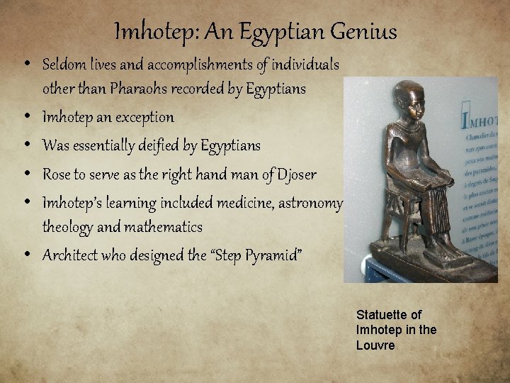 A Brief Look at Ancient Egyptian History CHW