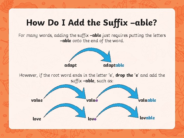 This week we are going to be looking