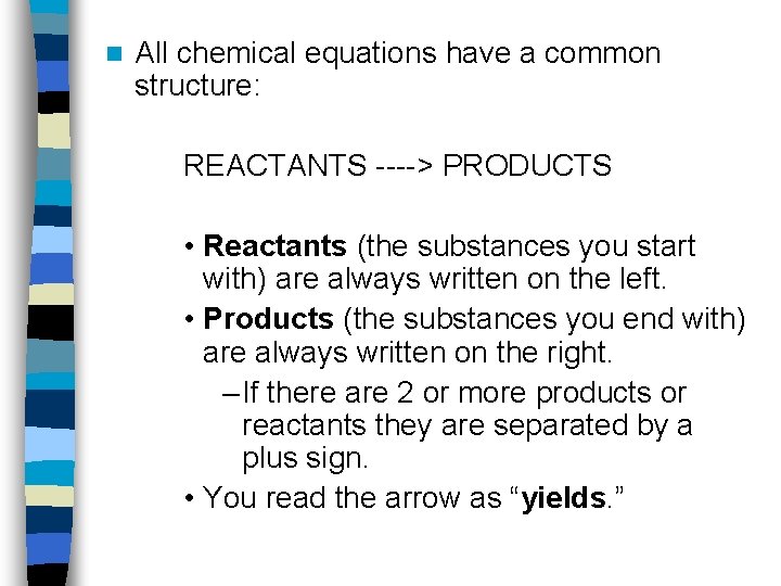 Complete the following table Change Rusting of Iron