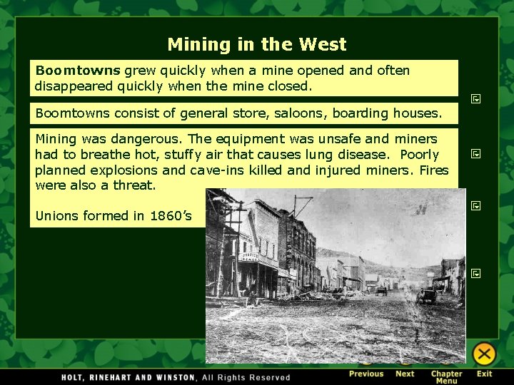 Miners Ranchers and Railroads The Big Idea As