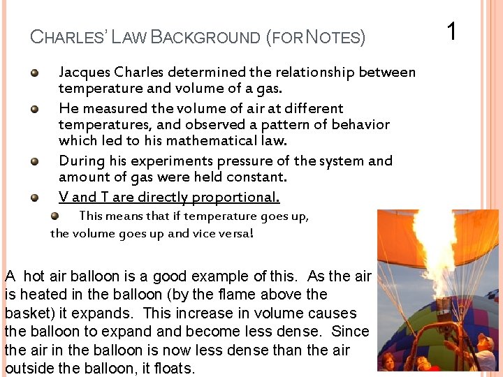 GAS LAWS BOYLES LAW BACKGROUND FOR NOTES Robert