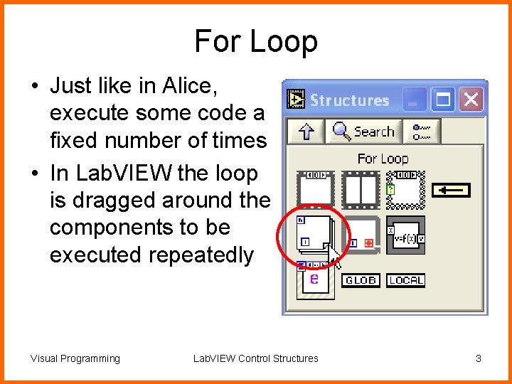 CS 320 n Visual Programming Lab VIEW Control