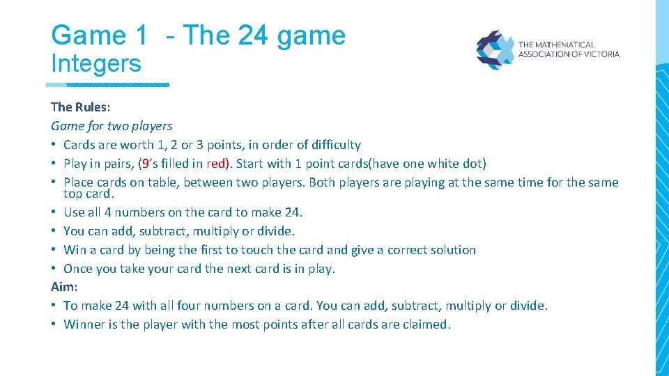 Maths Games for Maths Games Days Helen Haralambous