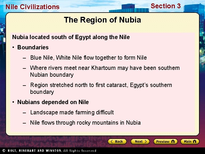 Nile Civilizations Section 3 The Nubian Kingdoms Preview