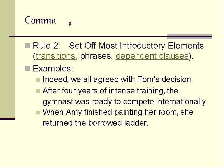 Grammar boot camp Pass in Review Punctuation click