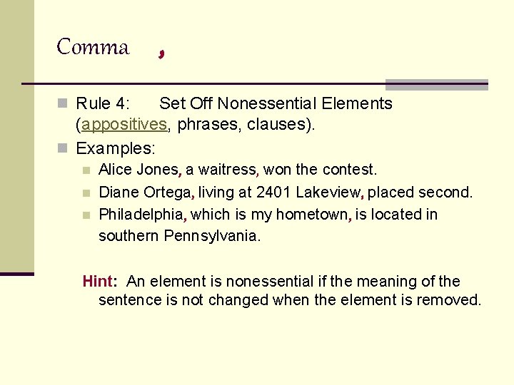 Grammar boot camp Pass in Review Punctuation click