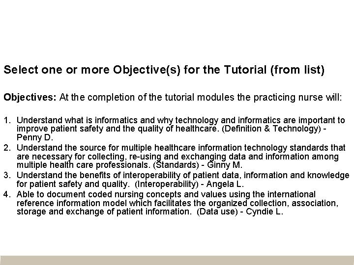 TIGER Standards Interoperability Collaborative Style Guide for Tutorials