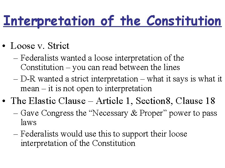 Bill of Rights The first amendments addons to