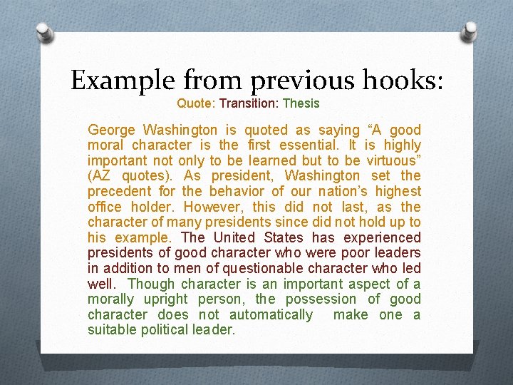 Introductions Conclusions Introduction Review Hook Grabs attention ...