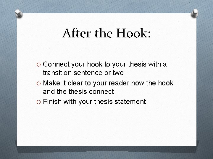 Introductions Conclusions Introduction Review Hook Grabs attention ...